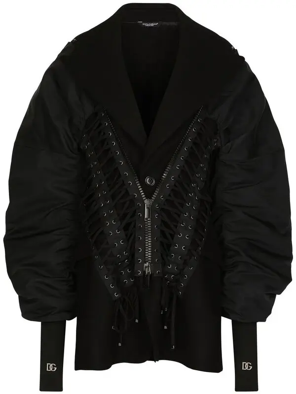 Dolce & Gabbana Lace-up Bomber Jacket