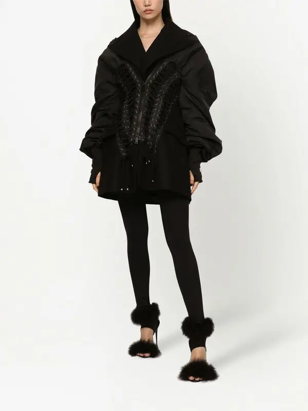 Dolce & Gabbana Lace-up Bomber Jacket