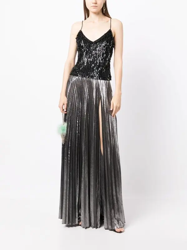 Retrofete Cressida Pleated Maxi Skirt