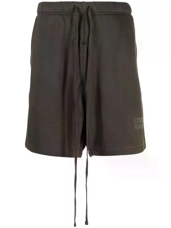 Fear Of God Logo-print Drawstring Shorts - Brown