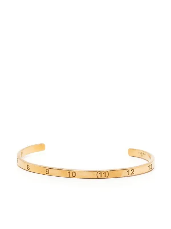 MAISON MARGIELA Numerical-engraved Cuff Bracelet - Gold
