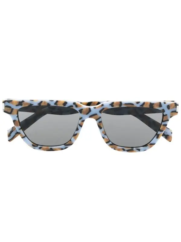Saint Laurent Sulpice Marbled Sunglasses - Blue