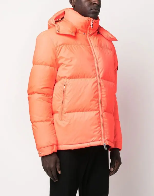WHITESPACE Logo-patch Padded Jacket - Orange