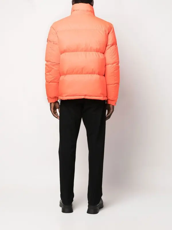 WHITESPACE Logo-patch Padded Jacket - Orange