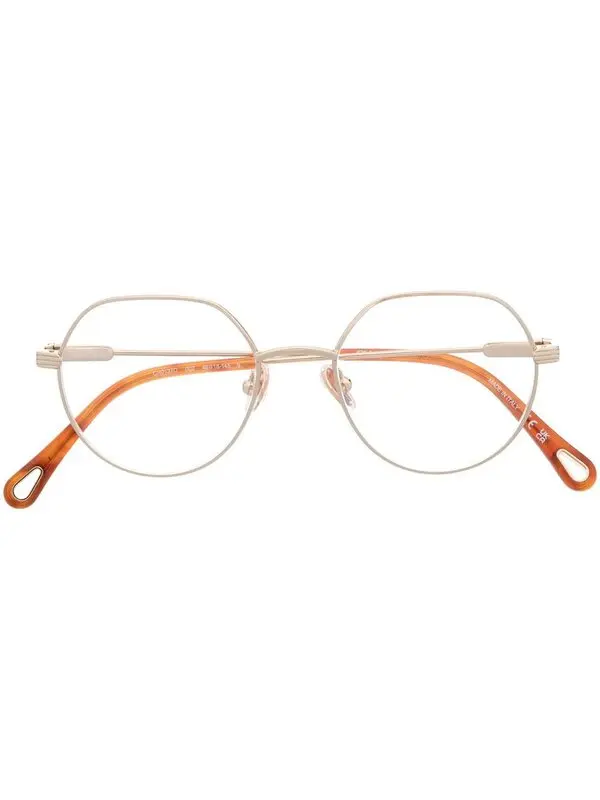 Chloé Round-frame Optical Glasses - Gold