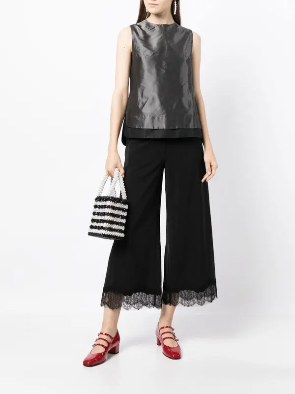 Shiatzy Chen Sleeveless Blouse With Contrasting Border