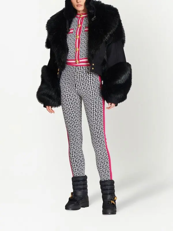 Balmain Logo-jacquard Knit Leggings