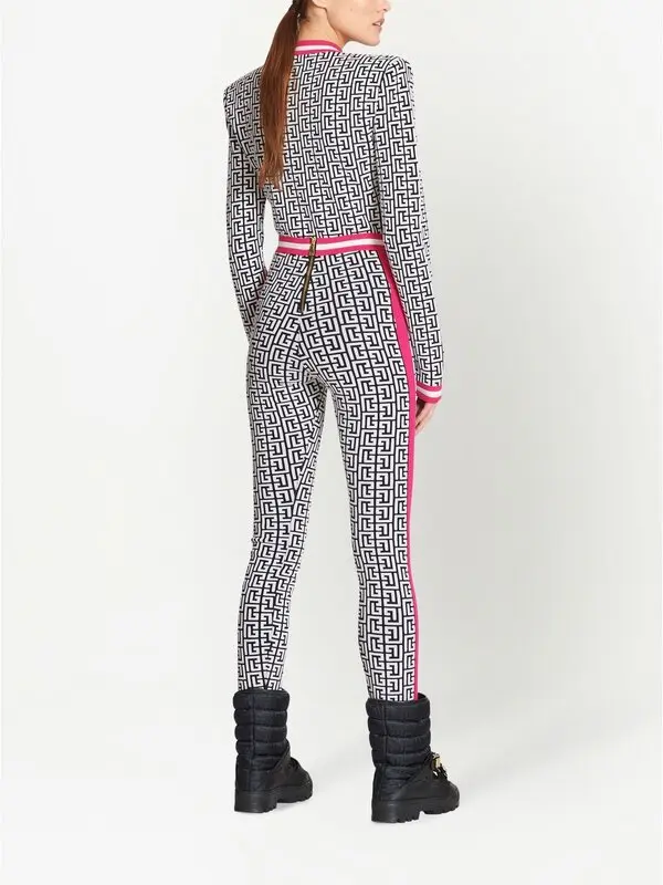 Balmain Logo-jacquard Knit Leggings