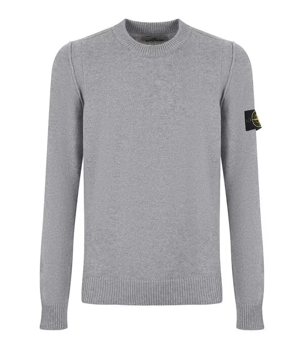 Stone Island Compass-patch Detail Crewneck Sweater