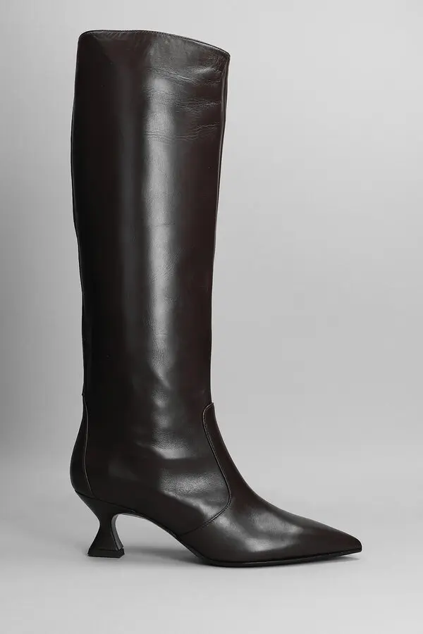 FABIO RUSCONI High Heels Boots In Leather