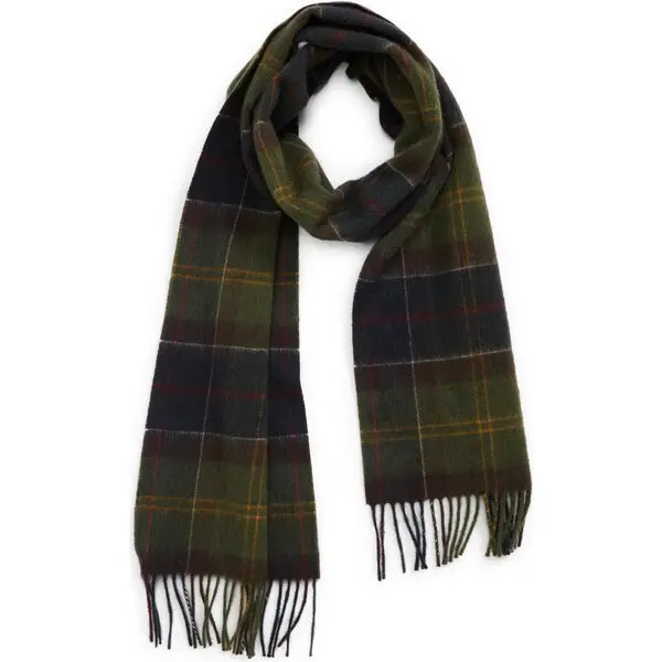 Barbour Tartan Lambswool & Cashmere Scarf - Classic Tartan
