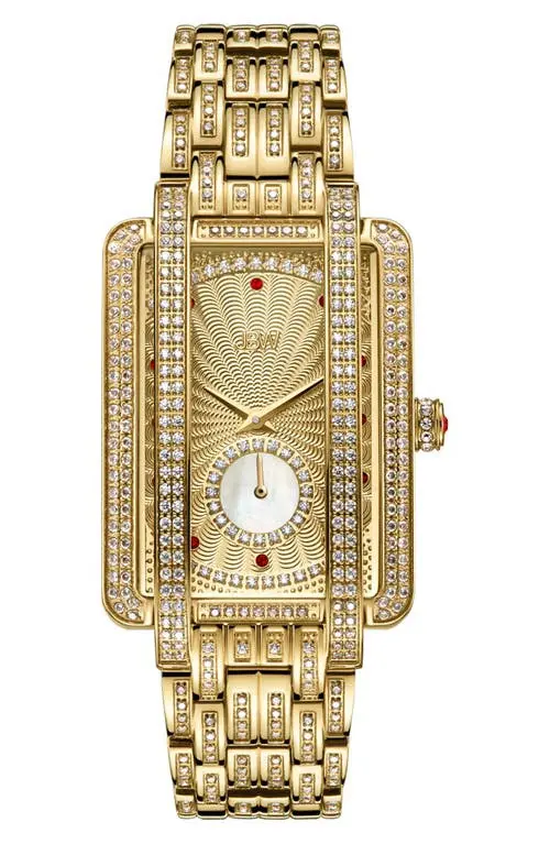 JBW Mink Platinum Diamond Bracelet Watch - 18k Gold