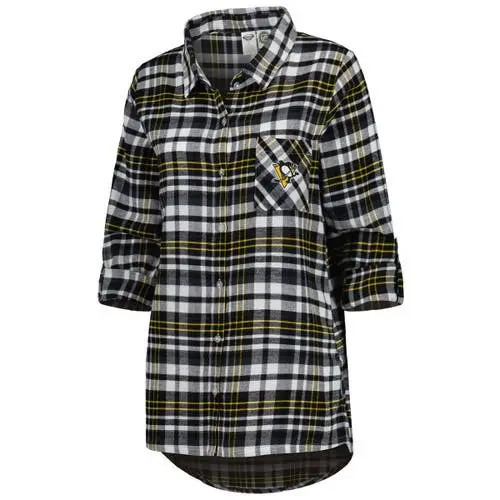 CONCEPTS SPORT Pittsburgh Penguins Mainstay Flannel Nightshirt