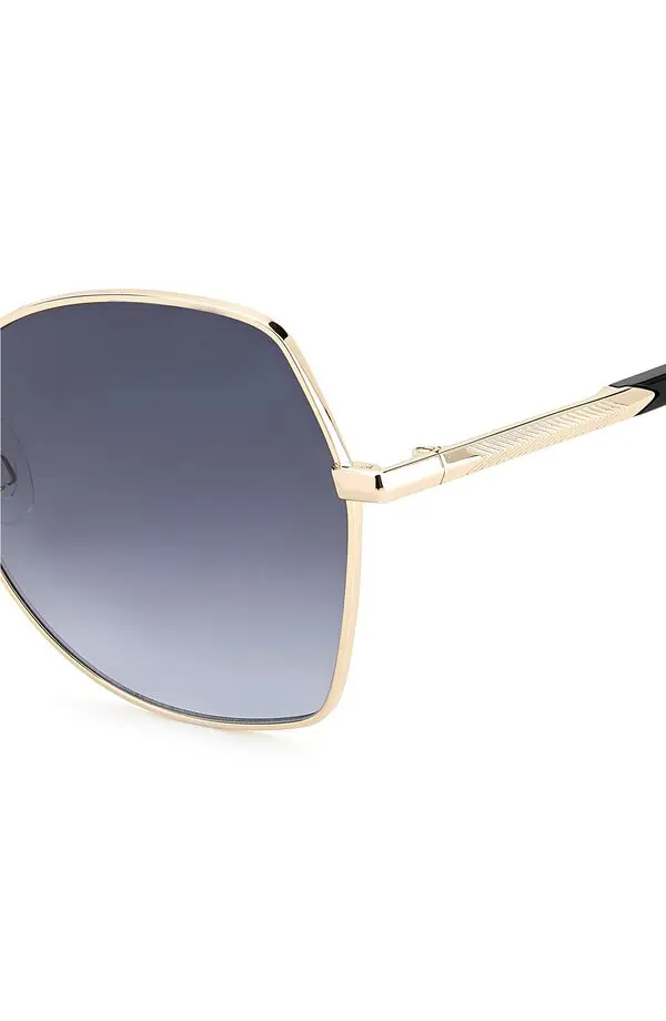 Rag & Bone 57mm Gradient Irregular Sunglasses - Gold  display picture 1