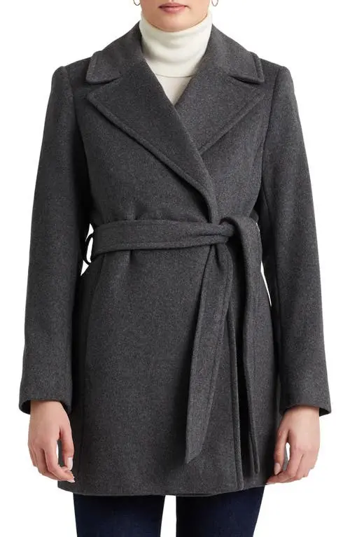 Ralph Lauren Belted Wool-blend Coat - Df Grey