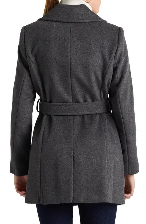 Ralph Lauren Belted Wool-blend Coat - Df Grey