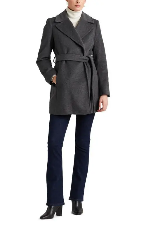 Ralph Lauren Belted Wool-blend Coat - Df Grey