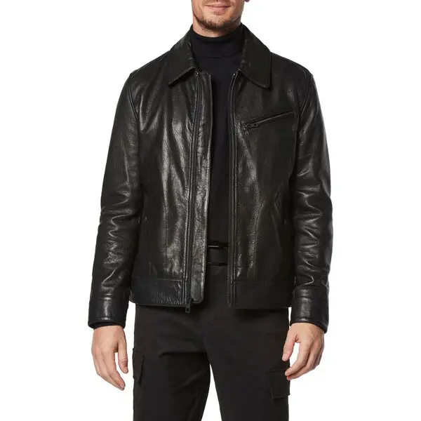Andrew Marc Leather Trucker Jacket