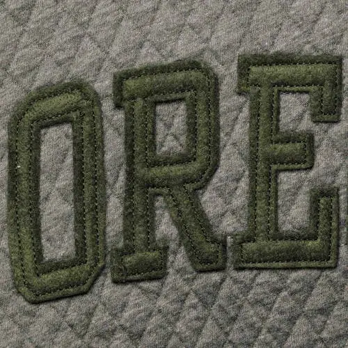 PRESSBOX Heather Charcoal Oregon Ducks Moose Quilted Pullover Sweatshirt