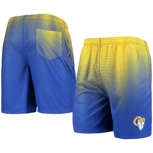 FOCO Gold Los Angeles Rams Pixel Gradient Training Shorts