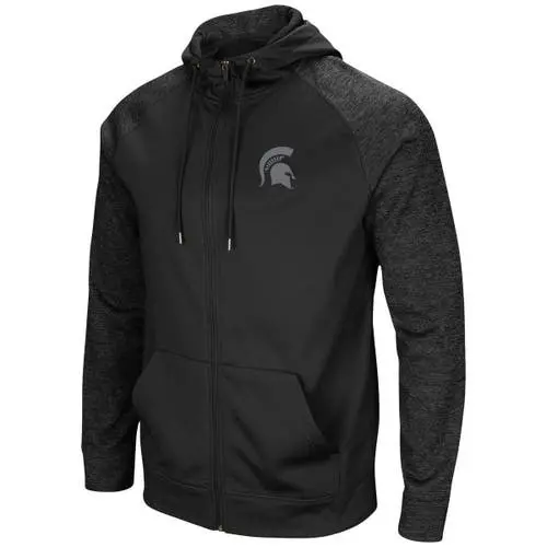 COLOSSEUM Michigan State Spartans Tonal Raglan Full-zip Hoodie