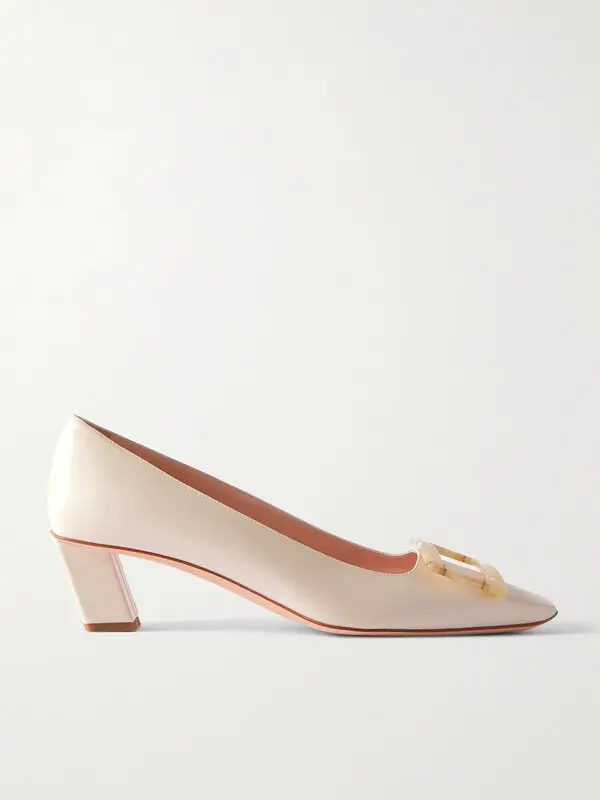 ROGER VIVIER Belle Vivier 45 Leather Pumps - Neutrals