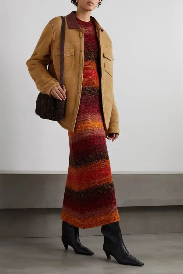 FORTELA Leather-trimmed Shearling Jacket