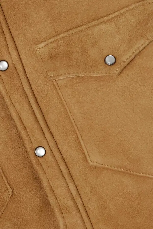 FORTELA Leather-trimmed Shearling Jacket