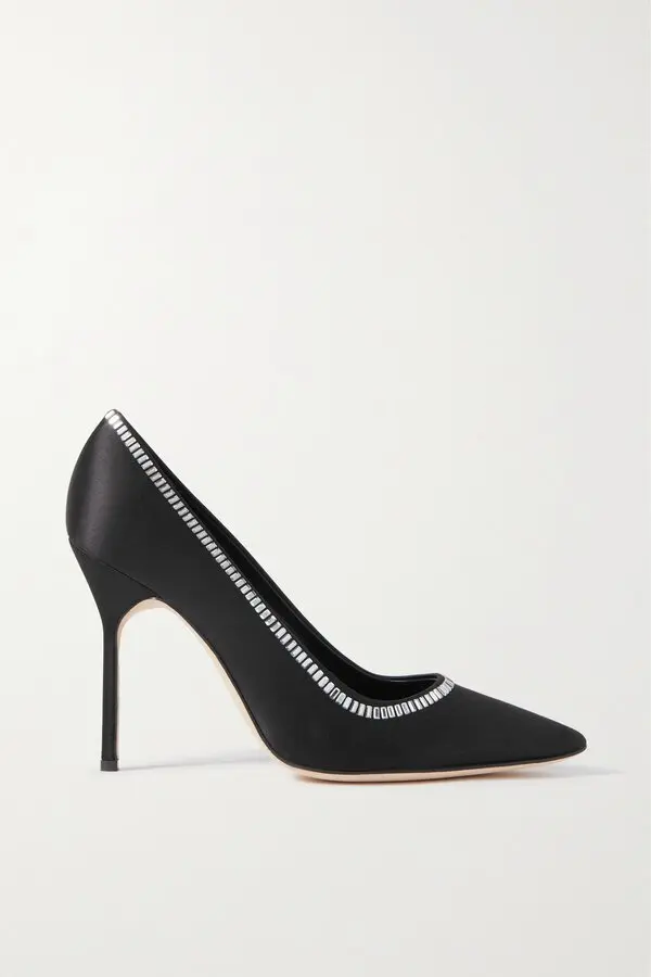 Manolo Blahnik Bb 105 Crystal-embellished Pumps