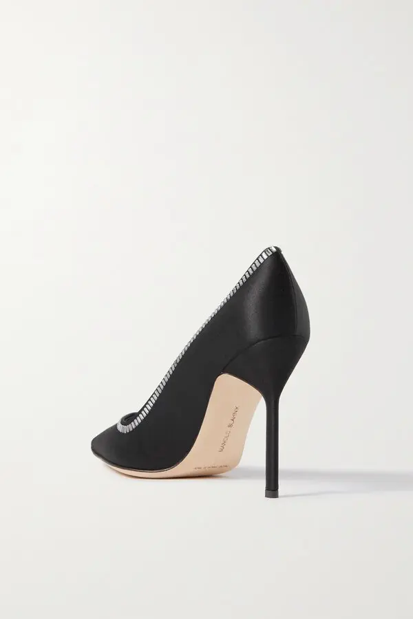 Manolo Blahnik Bb 105 Crystal-embellished Pumps