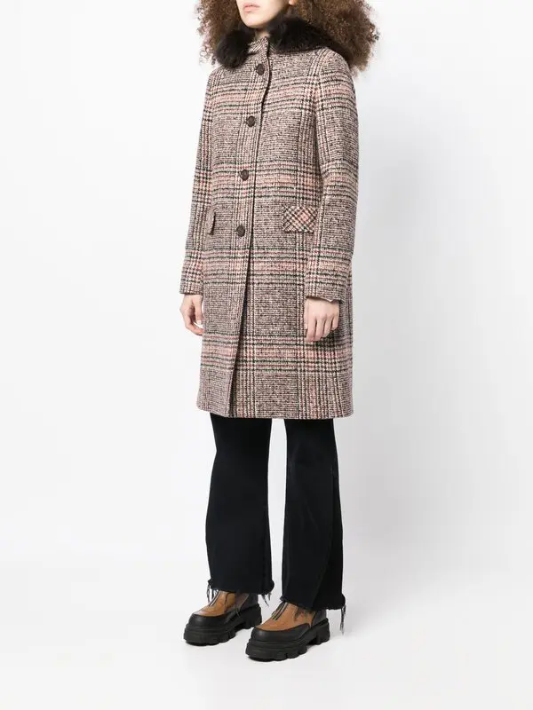 Cinzia Rocca Plaid-check Print Hooded Coat