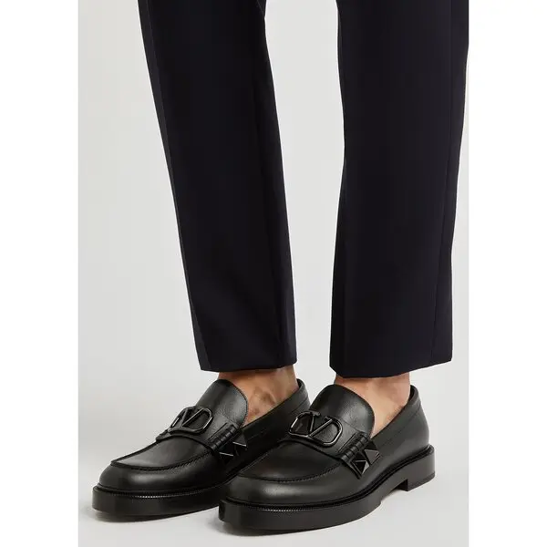 Valentino Garavani Studded Leather Loafers
