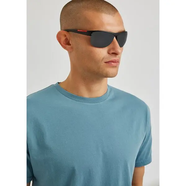 Prada Matte Wrap-around Sunglasses, Sunglassess
