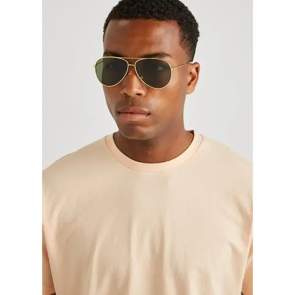 Celine Tone Aviator-style Sunglasses, Sunglasses, Green Lenses
