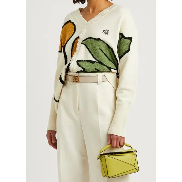 Loewe Anagram Light Brown Reversible Leather Belt