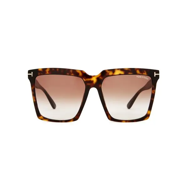 TOM FORD Sabrina Tortoiseshell Square-frame, Sunglasses