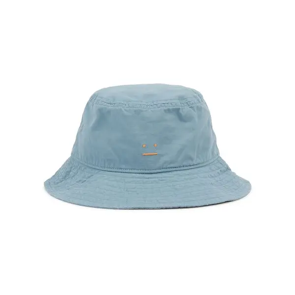 Acne Studios Bucket Hat Smile Face Light Blue Buko Cotton Twill Discont Unisex HAPPY BUCKET. | High quality produced by CAPS main image 4