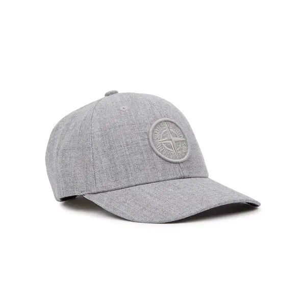 Stone Island Logo Cotton Canvas Cap