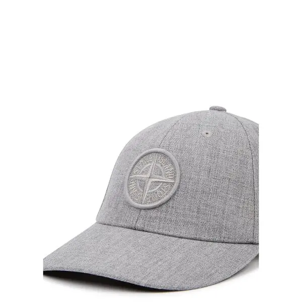Stone Island Logo Cotton Canvas Cap