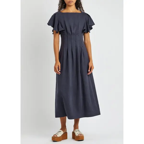 Chloé Linen Midi Dress