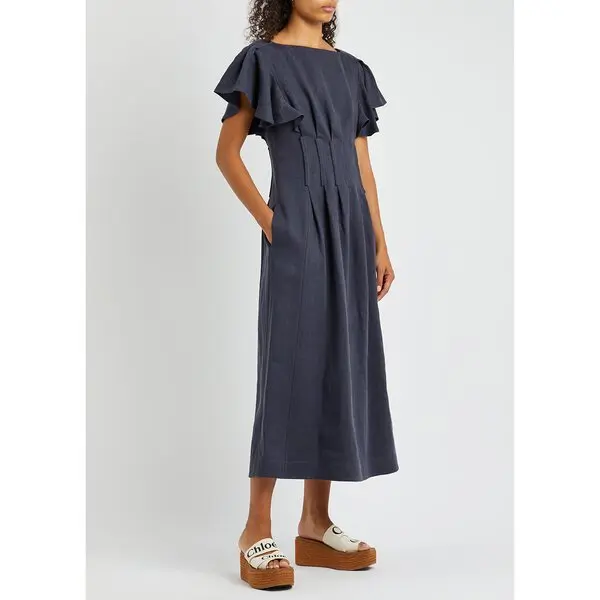 Chloé Linen Midi Dress