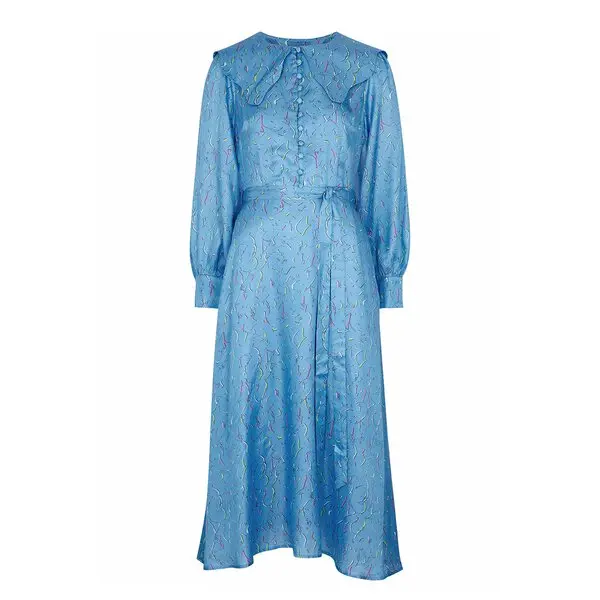 Olivia Rubin Drew Printed Satin Midi Dress