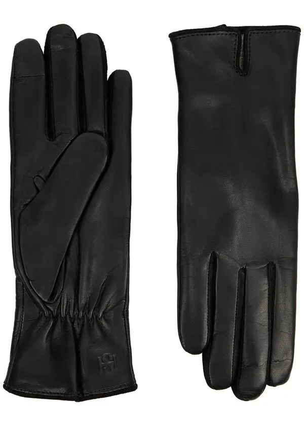 HANDSOME STOCKHOLM Essentials Leather Gloves - Black