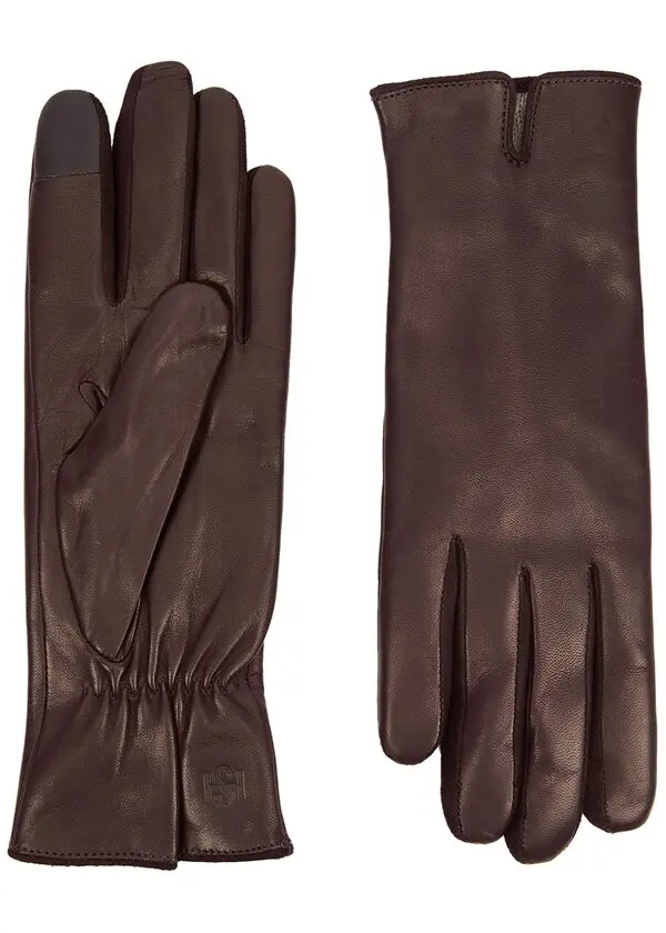HANDSOME STOCKHOLM Essentials Leather Gloves - Burgundy
