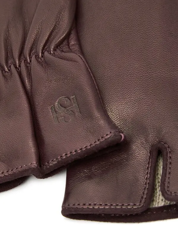 HANDSOME STOCKHOLM Essentials Leather Gloves - Burgundy