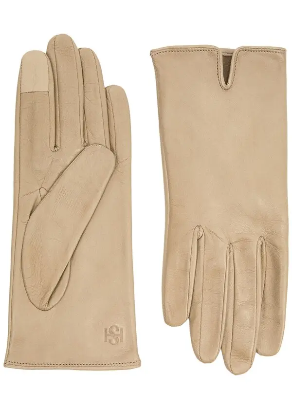 HANDSOME STOCKHOLM Leather Gloves - Beige