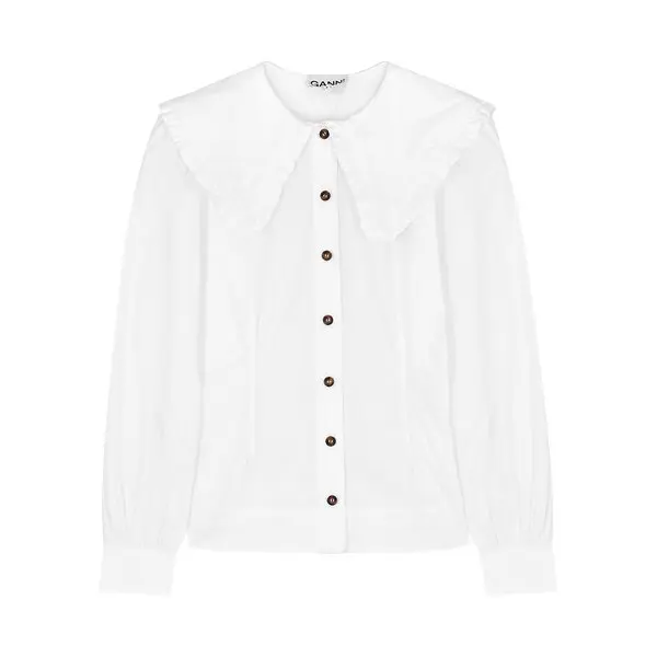 GANNI Cotton-poplin Shirt