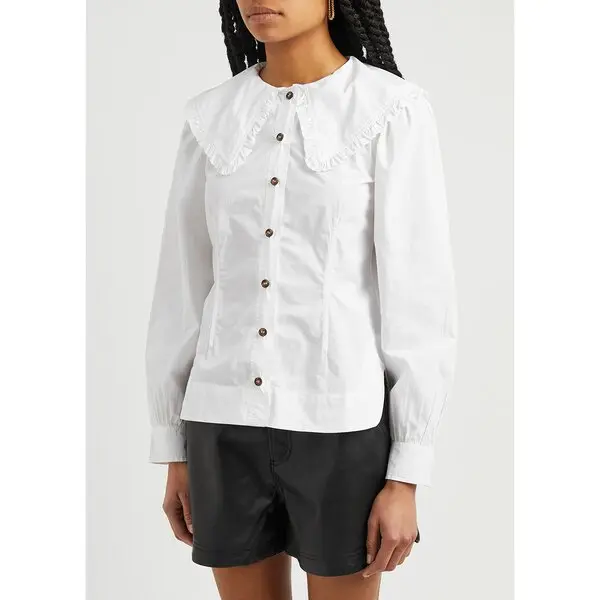 GANNI Cotton-poplin Shirt