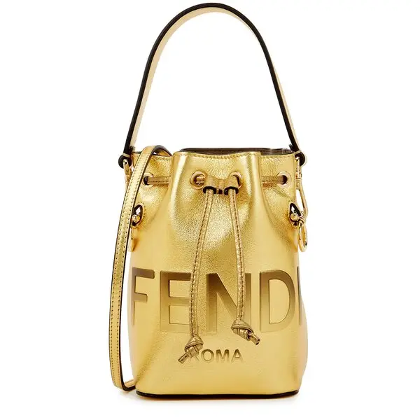 Fendi Mon Tresor Mini Leather Bucket Bag