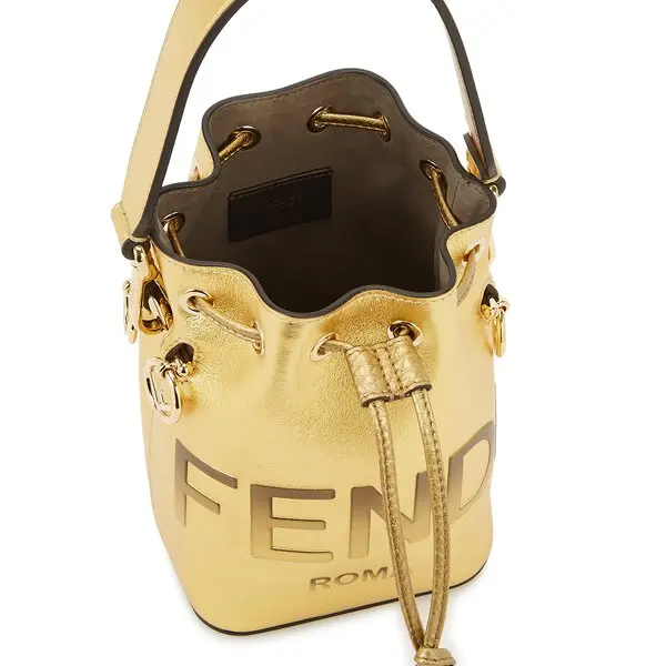 Fendi Mon Tresor Mini Leather Bucket Bag